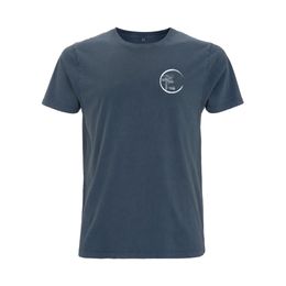 Life-Tree Shirt 'Blue Circle' male size M Blue denim