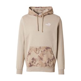 PUMA Athletic Sweatshirt 'ESS' male size M Taupe / White