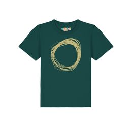 Watabout.kids T-Shirt 'Kreis' Jungen Gr&ouml;&szlig;e 110/116 gelb / dunkelgr&uuml;n