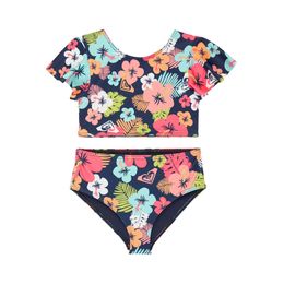 Roxy Bikini 'Morning Flower' M&auml;dchen Gr&ouml;&szlig;e 92 marine / t&uuml;rkis / apfel / rosa