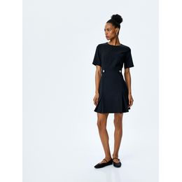 KOTON Kleid Damen Gr&ouml;&szlig;e 34 schwarz Sommerkleid