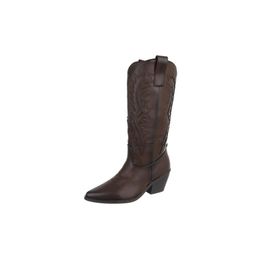 Ital-Design Cowboy Boots female size 37 Chestnut brown