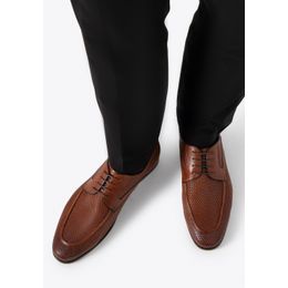 Wittchen Herren-Derbyschuhe aus echtem Leder mit Flechtmuster, hellbraun