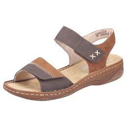 Rieker Sandale Damen Gr&ouml;&szlig;e 37 hellbeige / umbra / dunkelbraun