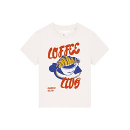 Watapparel Shirt 'Coffee Club' female size XL Blue / Orange / Red / White