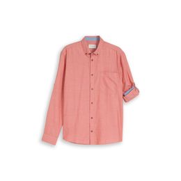 Tom Tailor Hemd Herren Gr&ouml;&szlig;e XL koralle / wei&szlig;