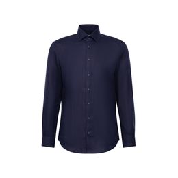 Seidensticker Button Up Shirt 'Smart Linen' male size M/L Dark blue