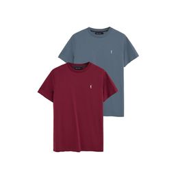 Polo Club T-Shirt Herren Gr&ouml;&szlig;e L blue denim / burgunder