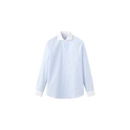 MANGO MAN Button Up Shirt 'Sarria' male size M Pastel blue / White