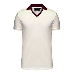 SikSilk Poloshirt Herren Gr&ouml;&szlig;e XS ecru / burgunder