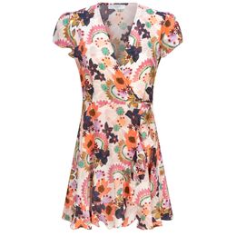Introvertie Vienna Sommerkleid 'ALICE Silk Wrap Dress' Damen Gr&ouml;&szlig;e 34 bunt