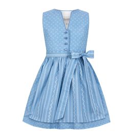 Stockerpoint Dirndl 'Leni' M&auml;dchen Gr&ouml;&szlig;e 86/92 hellblau / wei&szlig;