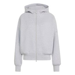 adidas Sportswear Athletic Zip-Up Hoodie 'Soft Lux' female size L mottled grey