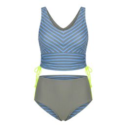 Lauras&oslash;n Bikini Damen Gr&ouml;&szlig;e 115/120 hellblau / grau / gr&uuml;n