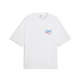 Puma Performance Shirt male size XS Blue / Blood red / White