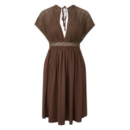 QS Kleid Damen Gr&ouml;&szlig;e 40 dunkelbraun Sommerkleid