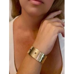 Gloria Mago Armband 'Brazalete pulsera ancha lat&oacute;n Camino dorado chapado Gloria Mago design' Damen Gr&ouml;&szlig;e One Size gold