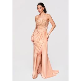 Ombre Kleid Damen Gr&ouml;&szlig;e 36 beige Sommerkleid