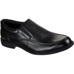 Skechers Dreston Ratlon Leder Herren Schwarz Slipper