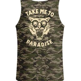 Neverless Shirt 'Paradise tiger' male size S Green