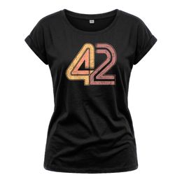 Makaya Shirt '42 The Answer' Damen Gr&ouml;&szlig;e XXL schwarz