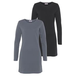 Flashlights Kleid Damen Gr&ouml;&szlig;e 48 grau / schwarz Sommerkleid