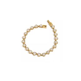 Rougemont Jewellery Armband 'Moissanit Damen Kleeblatt Armband 18cm' Damen Gr&ouml;&szlig;e 18 cm gold