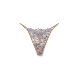 Tezenis String 'ROMANTIC BLOOM' Damen Gr&ouml;&szlig;e S beige / blau