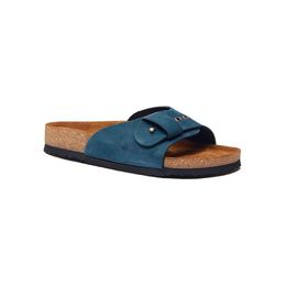 Comfortfusse Leder-Pantoletten in Dunkelblau - 56% | Gr&ouml;&szlig;e 40 | Damen-pantoletten