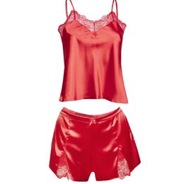 Vivisence Pyjama '2037' Damen Gr&ouml;&szlig;e S rot Sommerkleid