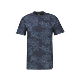 Lerros T-Shirt mit floralem Print und O-Neck in Jersey-Qualit&auml;t Herren Gr&ouml;&szlig;e L navy