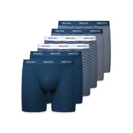SNOCKS Boxershorts Herren Gr&ouml;&szlig;e M blau / wei&szlig;