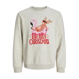 Jack & Jones Jack & Jones Sweatshirt 'X-Mas' Herren Gr&ouml;&szlig;e XL hellbraun / rosa / rot / offwhite