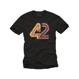 Makaya Shirt '42 The Answer' Herren Gr&ouml;&szlig;e 4XL schwarz