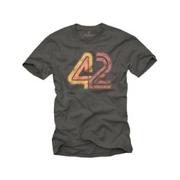 Makaya Shirt '42 The Answer' Herren Gr&ouml;&szlig;e 4XL grau