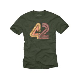 MAKAYA Shirt '42 The Answer' male size 5XL Green