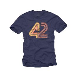 Makaya Shirt '42 The Answer' Herren Gr&ouml;&szlig;e 5XL blau