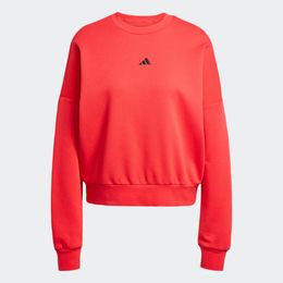 adidas Sportswear Athletic Sweatshirt 'ESSENTIALS SMALL LOGO FEEL COZY' female size XL/XXL Red / Black