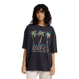 Billabong T-Shirt 'Found In Paradise' Damen Gr&ouml;&szlig;e XL hellblau / gr&uuml;n / altrosa / schwarz