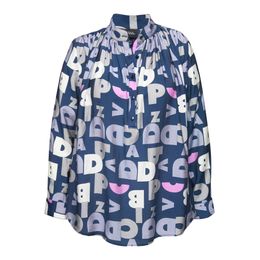 Ulla Popken Blouse female size L/XL marine blue / Smoke blue / Pastel pink / White