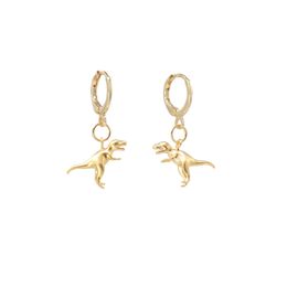 Fr&auml;ulein Wunder Fr&auml;ulein Wunder Ohrringe 'Dinos T-Rex' Damen Gr&ouml;&szlig;e 3 x 1.5 cm gold