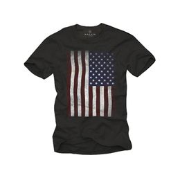 Makaya Shirt 'USA Flagge' Herren Gr&ouml;&szlig;e S schwarz