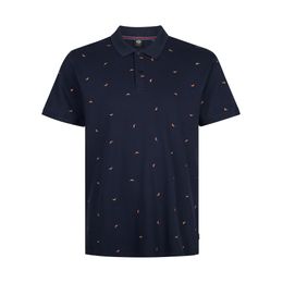 Petrol Industries Poloshirt 'Chassis' Herren Gr&ouml;&szlig;e 5XL blau / gr&uuml;n / hellorange