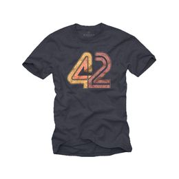 MAKAYA Shirt '42 The Answer' male size XL Basalt grey