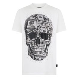 Philipp Plein Kurzarm-Rundhals-T-Shirt Skull