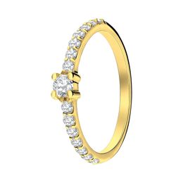 Lucardi Ring 'Statement' Damen Gr&ouml;&szlig;e 55 gold / transparent