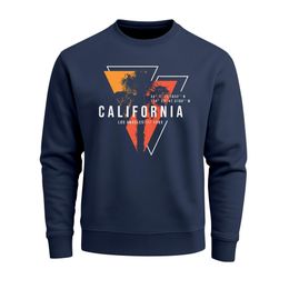 Neverless Sweatshirt 'California geometric' Herren Gr&ouml;&szlig;e S navy