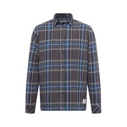 !Solid Button Up Shirt 'Danar' male size L Light blue / Dark grey / Black / White