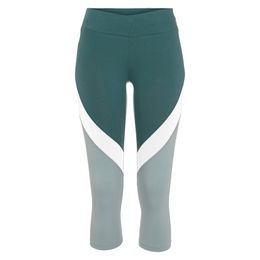 active by Lascana Lascana Active Sporthose Damen Gr&ouml;&szlig;e S smaragd / pastellgr&uuml;n / wei&szlig;