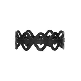 Haute Cuir G&uuml;rtel 'Diamond Cutout Belt' Damen Gr&ouml;&szlig;e 60/70 schwarz